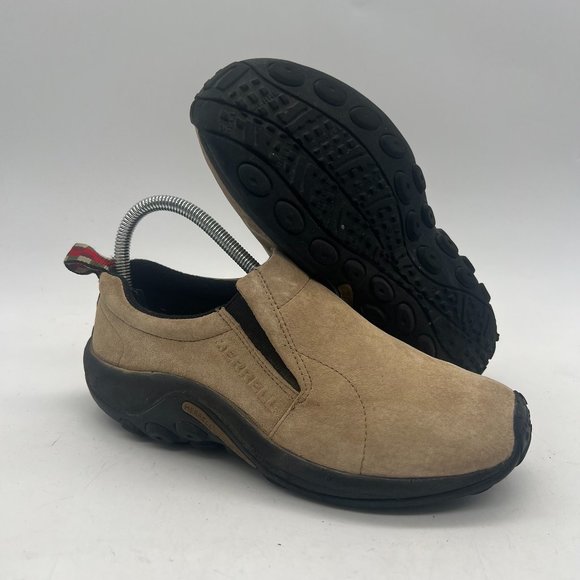 Merrell | Shoes | Merrell Womens Size 7 Jungle Moc Beige Suede Loafers ...